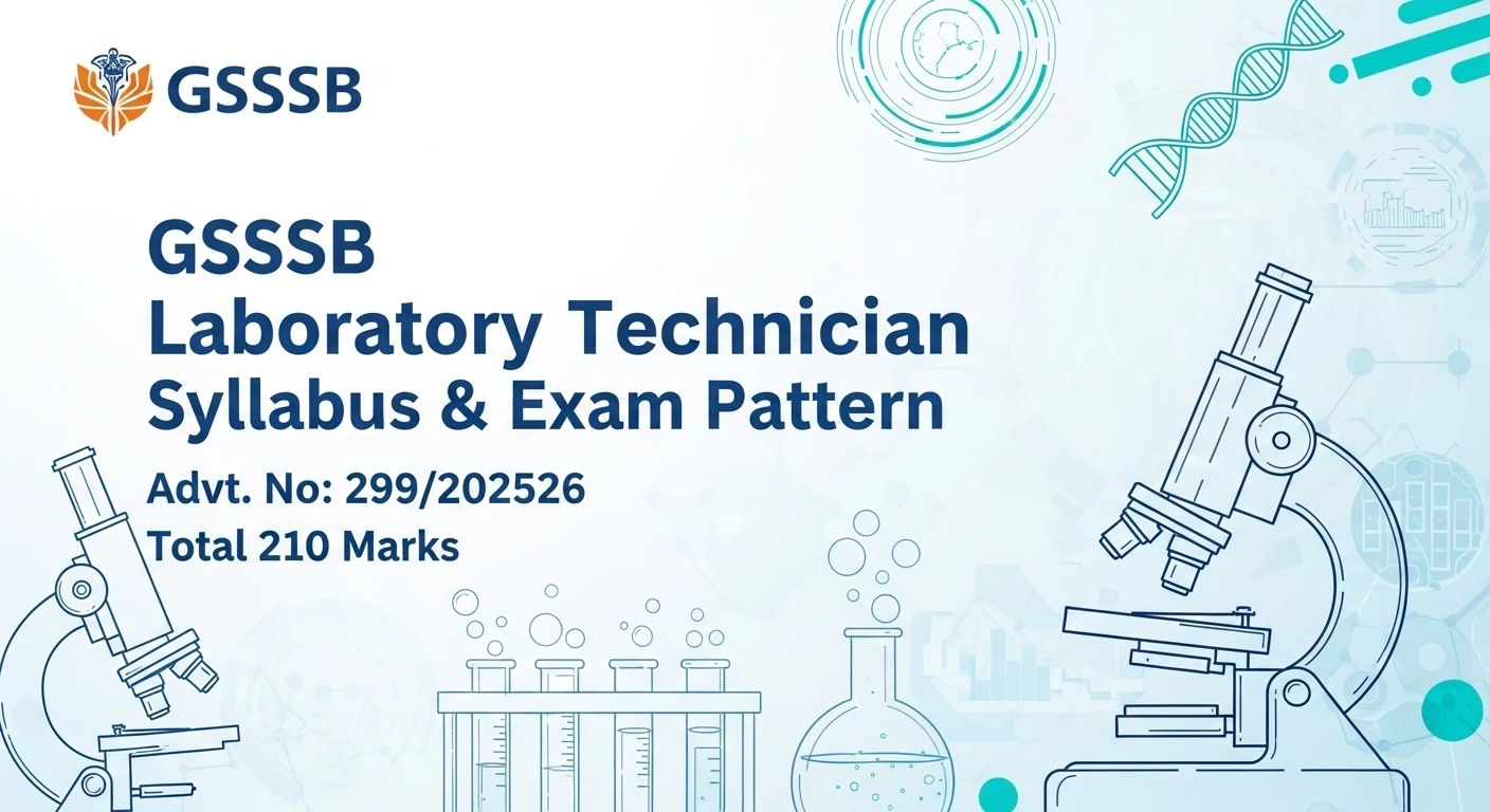 GSSSB Lab Technician Syllabus 2025 - Download Exam Pattern